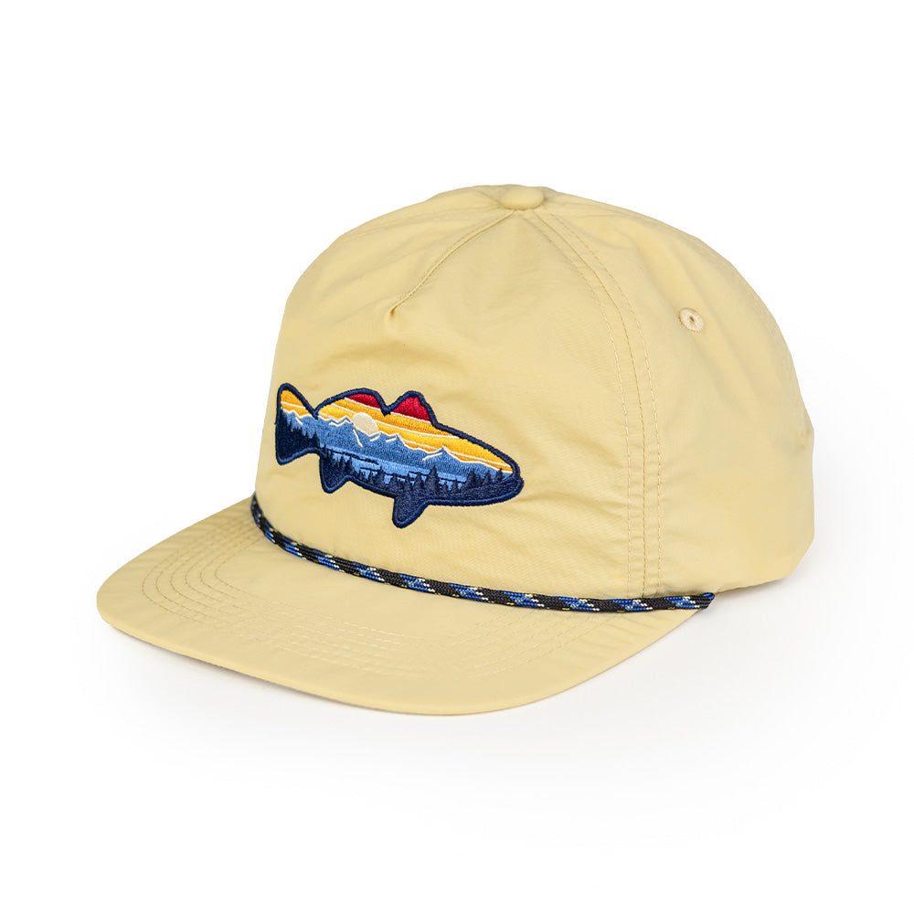 Lakeside Fish Nylon hat- Pale Gold — Granite State Apparel