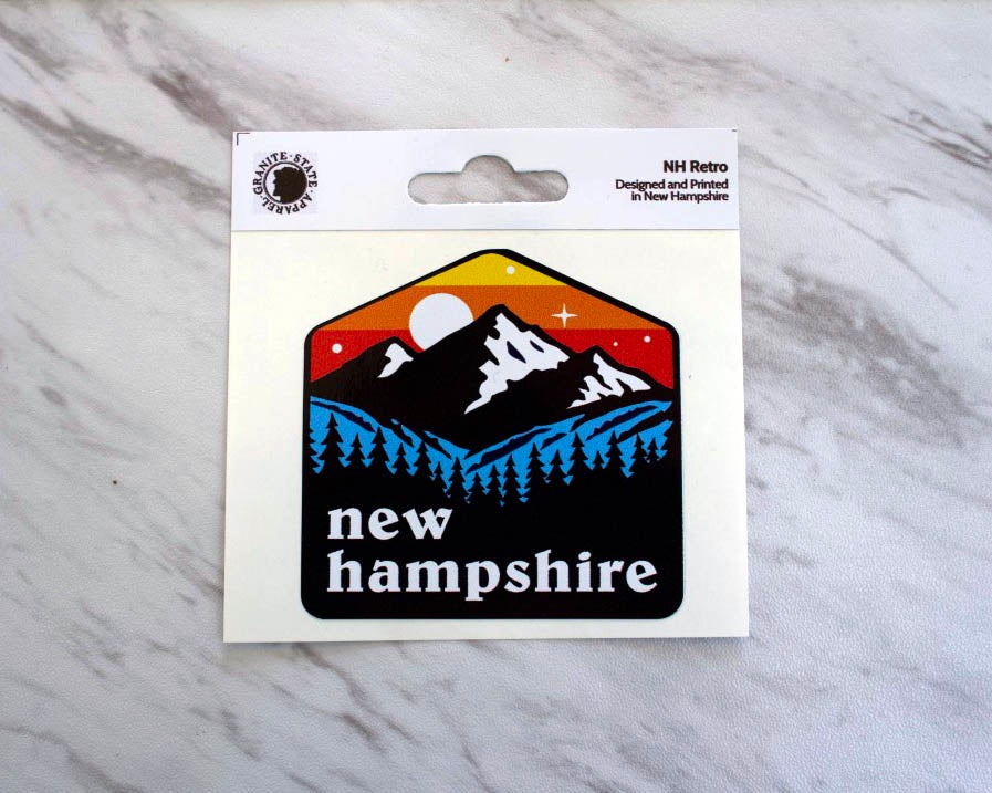 NH Retro Sticker Decal — Granite State Apparel